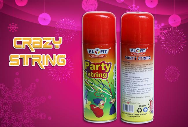 Glossy Bright Birthday Spray String , Continuous Crazy String Spray No ...