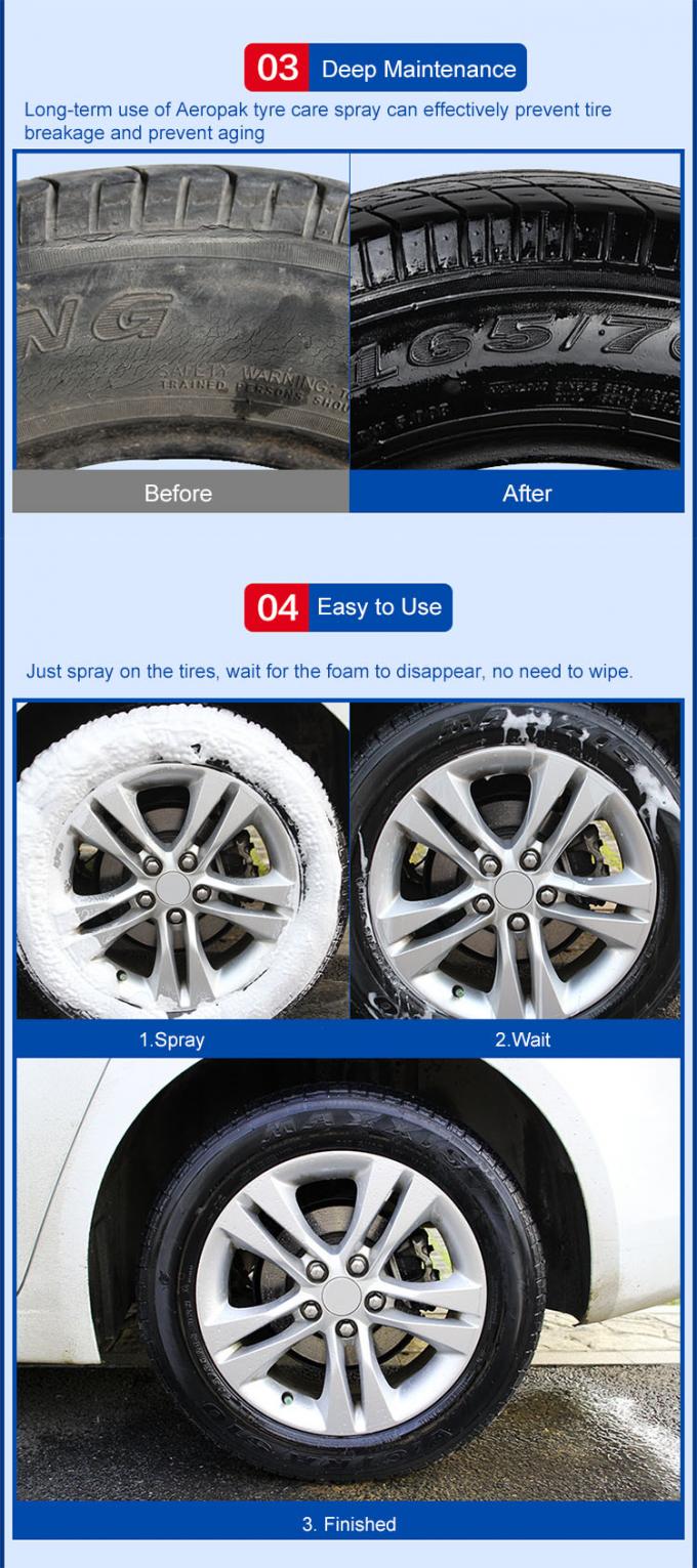 MSDS Car Care Products Scarcity Water Based Aerosol Tire Shine Gel