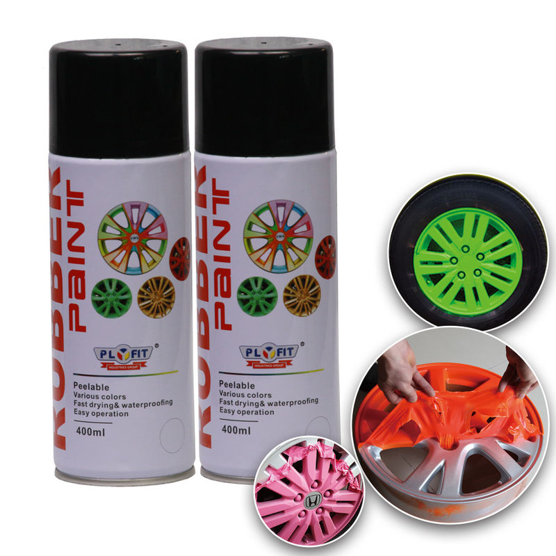 400ML Acrylic Rubber Spray Paint, Exterior Red Dip Wheel Paint, Fast ...
