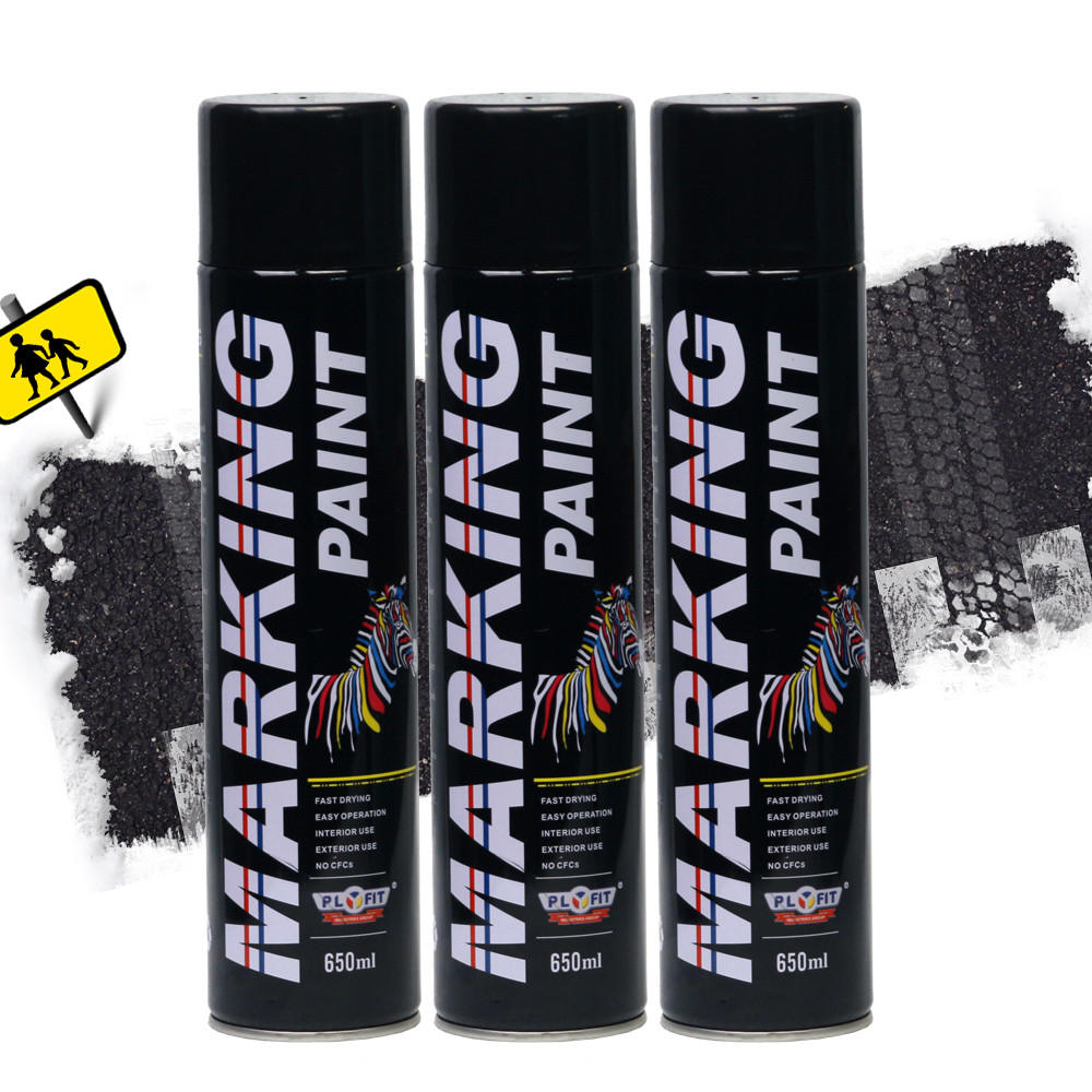 Road Line Marking Aerosol Spray Paint Waterproof Fast Drying For Hazard ...