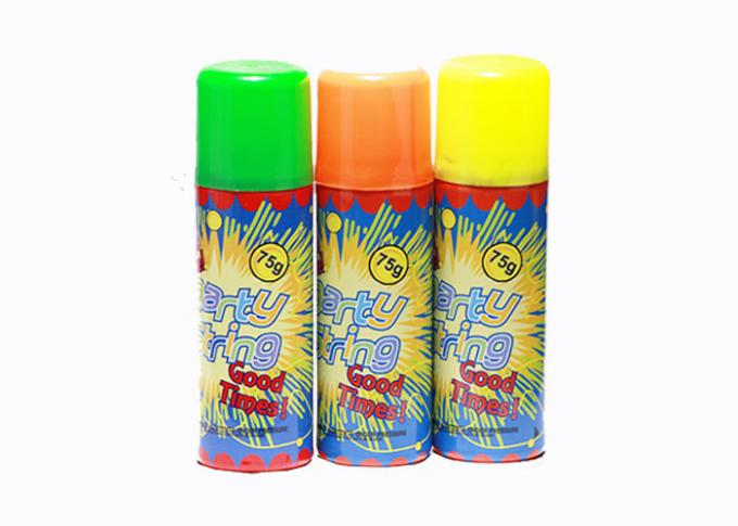 Eco Friendly Party Silly String Spray Florescent Colors For Festival ...