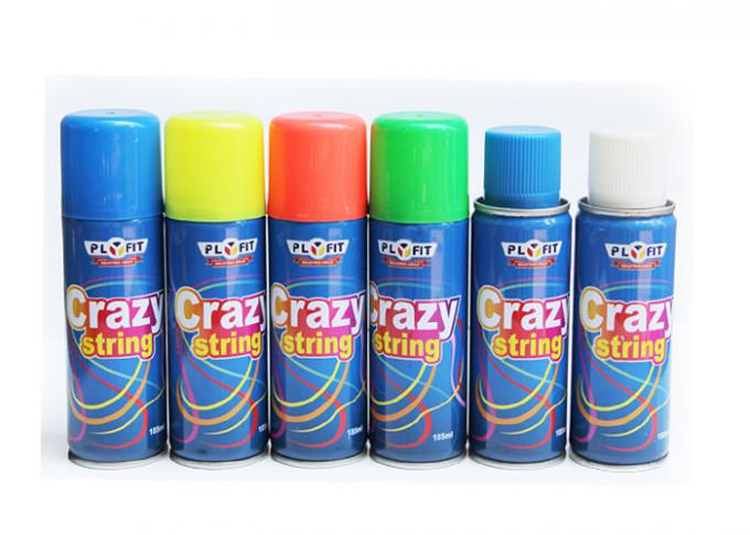 Eco Friendly Party Silly String Spray Florescent Colors For Festival ...